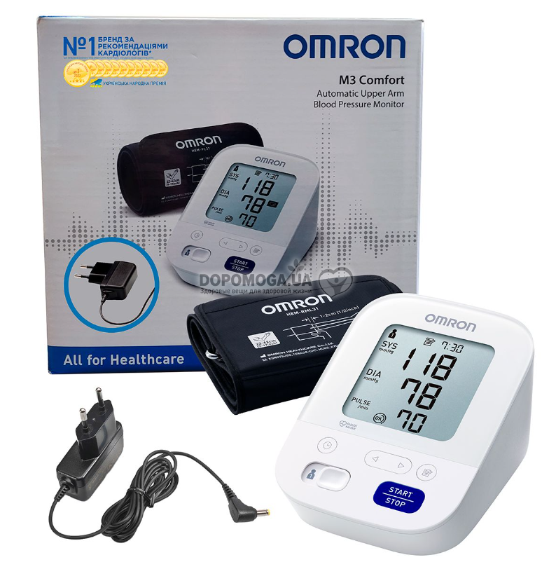Автоматичний тонометр OMRON M3 Comfort з адаптером HEM-7155-E купити в ...